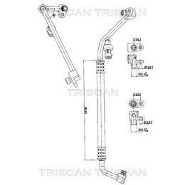 TRISCAN Hochdruck-/Niederdruckleitung, Klimaanlage 901010012 f&uuml;r OPEL NISSAN RENAULT