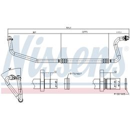 NISSENS Niederdruckleitung, Klimaanlage 849360 f&uuml;r RENAULT