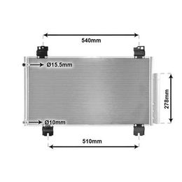 Van Wezel Kondensator, Klimaanlage 25005236 f&uuml;r HONDA