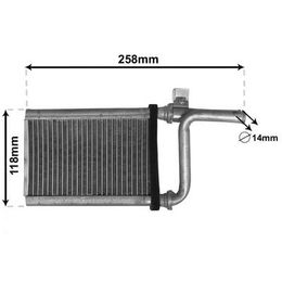 Van Wezel W&auml;rmetauscher, Innenraumheizung 32006254 hinten f&uuml;r MITSUBISHI
