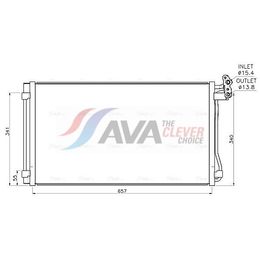 AVA QUALITY COOLING Kondensator, Klimaanlage vn5440d f&uuml;r VW