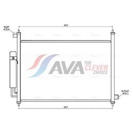 AVA QUALITY COOLING Kondensator, Klimaanlage hd5338d f&uuml;r HONDA