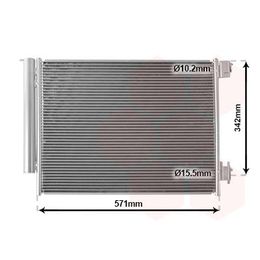 Van Wezel Kondensator, Klimaanlage 15005700 f&uuml;r MITSUBISHI DACIA