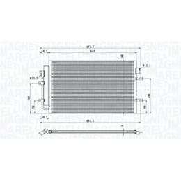 MAGNETI MARELLI Kondensator, Klimaanlage 350203100900 f&uuml;r Iveco