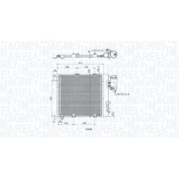 MAGNETI MARELLI Kondensator, Klimaanlage 350203885000 f&uuml;r Opel Vaughall