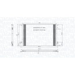 MAGNETI MARELLI Kondensator, Klimaanlage 350203892000 f&uuml;r Opel Vaughall ALFAROME/Fiat/LANCI