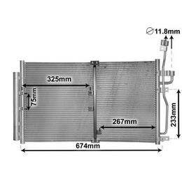 Van Wezel Kondensator, Klimaanlage 37005425 f&uuml;r Opel CHEVROLET