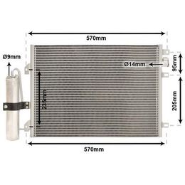 Van Wezel Kondensator, Klimaanlage 43005376 f&uuml;r RENAULT DACIA
