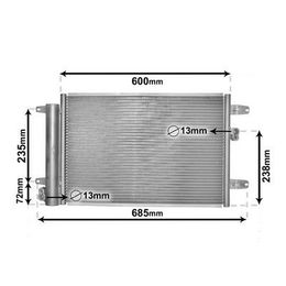 Van Wezel Kondensator, Klimaanlage 58005183 f&uuml;r VW Ford