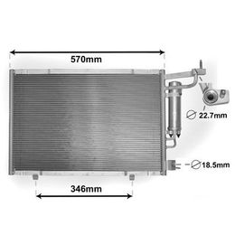 Van Wezel Kondensator, Klimaanlage 18005583 f&uuml;r Ford
