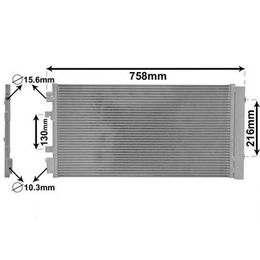 Van Wezel Kondensator, Klimaanlage 43005483 f&uuml;r RENAULT