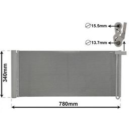 Van Wezel Kondensator, Klimaanlage 74005083 f&uuml;r Porsche