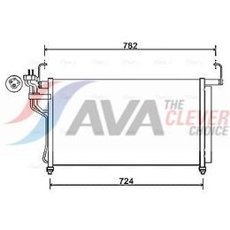 AVA QUALITY COOLING Kondensator, Klimaanlage hy5315d f&uuml;r HYUNDAI