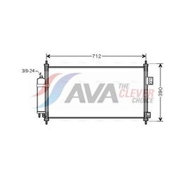 AVA QUALITY COOLING Kondensator, Klimaanlage dn5263d f&uuml;r NISSAN