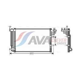 AVA QUALITY COOLING Kondensator, Klimaanlage ka5093d f&uuml;r KIA