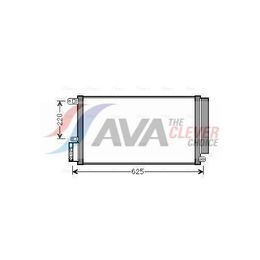 AVA QUALITY COOLING Kondensator, Klimaanlage ala5115d f&uuml;r Vaughall Opel Fiat
