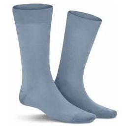 Socken Kunert "Socke Clark", Damen, Gr. 43-46, grau (light, blau 8040), Obermaterial: 98% Baumwolle CO. 2% Elasthan EL., Socken Socken