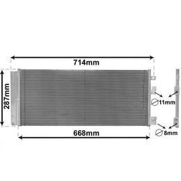 Van Wezel Kondensator, Klimaanlage 37015701 f&uuml;r Opel