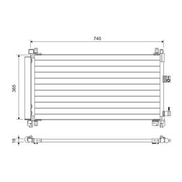 Valeo Kondensator, Klimaanlage 822703 f&uuml;r Peugeot Citro&euml;n (DF-PSA)