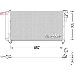 DENSO Kondensator, Klimaanlage dcn43001 f&uuml;r KIA