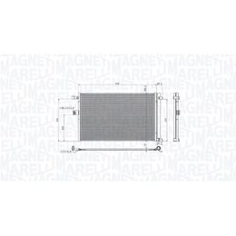 MAGNETI MARELLI Kondensator, Klimaanlage 350203104900 f&uuml;r BMW
