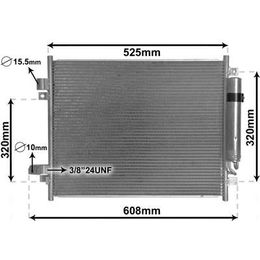 Van Wezel Kondensator, Klimaanlage 33005428 f&uuml;r NISSAN