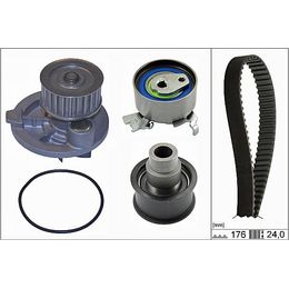 INA Wasserpumpe + Zahnriemensatz 530007930 f&uuml;r Vaughall