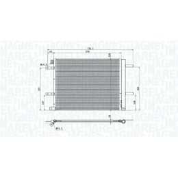 MAGNETI MARELLI Kondensator, Klimaanlage 350203106200 f&uuml;r Citro&euml;n/Peugeot