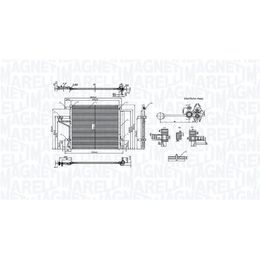 MAGNETI MARELLI Kondensator, Klimaanlage 350203107300 f&uuml;r KIA