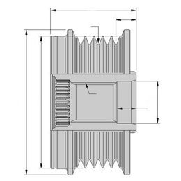 Hella Generatorfreilauf 9xu358038371 f&uuml;r Opel Vaughall GM ISUZU