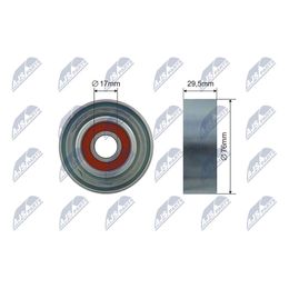 NTY Spannrolle, Keilrippenriemen rnkhd025 f&uuml;r ACURA