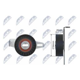 NTY Spannrolle, Keilriemen rnkct034 f&uuml;r Peugeot