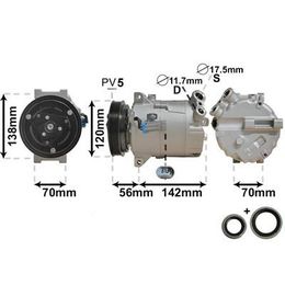 Van Wezel Kompressor, Klimaanlage 3700k313 f&uuml;r OPEL SAAB