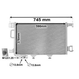 Van Wezel Kondensator, Klimaanlage 30005360 f&uuml;r Mercedes