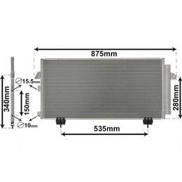 Van Wezel Kondensator, Klimaanlage 53005281 f&uuml;r TOYOTA