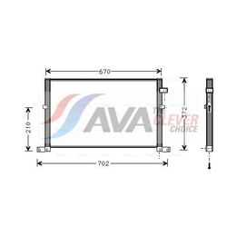 AVA QUALITY COOLING Kondensator, Klimaanlage fd5334 f&uuml;r Ford (CHANGAN)