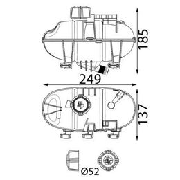Mahle Ausgleichsbeh&auml;lter, K&uuml;hlmittel crt335000s f&uuml;r Opel NISSAN RENAULT