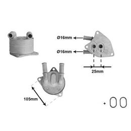 Van Wezel &Ouml;lk&uuml;hler, Automatikgetriebe 59013713 f&uuml;r Volvo