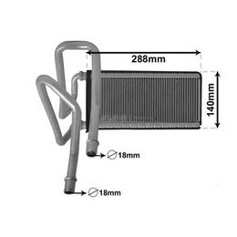 Van Wezel W&auml;rmetauscher, Innenraumheizung 02006226 f&uuml;r ROV/TRI/JAG/AUS/MG