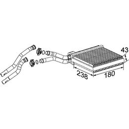 Mahle W&auml;rmetauscher, Innenraumheizung ah200000p f&uuml;r Ford Volvo