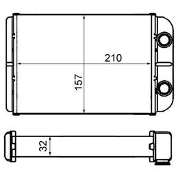Mahle W&auml;rmetauscher, Innenraumheizung ah58000s f&uuml;r Fiat
