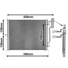 Van Wezel Kondensator, Klimaanlage 74005038 vorne rechts f&uuml;r PORSCHE