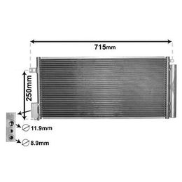 Van Wezel Kondensator, Klimaanlage 17005310 f&uuml;r Fiat / LANCIA Opel