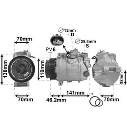 Van Wezel Kompressor, Klimaanlage 3000k091 f&uuml;r MERCEDES-BENZ