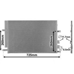 Van Wezel Kondensator, Klimaanlage 01005097 f&uuml;r ALFA ROMEO