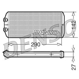 DENSO W&auml;rmetauscher, Innenraumheizung drr07005 f&uuml;r Peugeot
