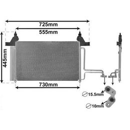 Van Wezel Kondensator, Klimaanlage 17005253 f&uuml;r Fiat / LANCIA
