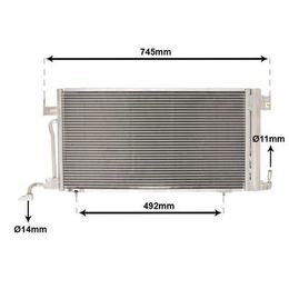 Van Wezel Kondensator, Klimaanlage 40005187 f&uuml;r Citro&euml;n Peugeot