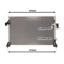Van Wezel Kondensator, Klimaanlage 02005143 f&uuml;r ROV/TRI/JAG/AUS/MG