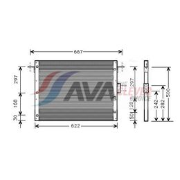 AVA QUALITY COOLING Kondensator, Klimaanlage au5075 f&uuml;r LAND ROVER